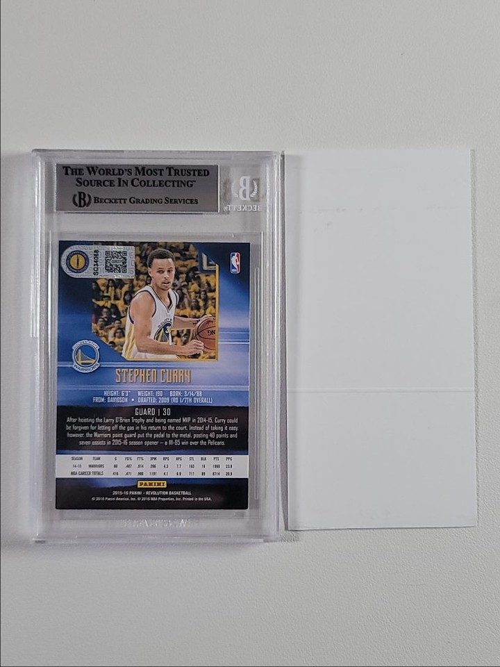 STEPHEN CURRY 2015-16 REVOLUTION AUTOGRAPH WARRIORS AUTO BGS Q1518 | eBay