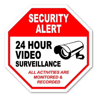 Security Alert 24 Hour Surveillance Magnet | eBay