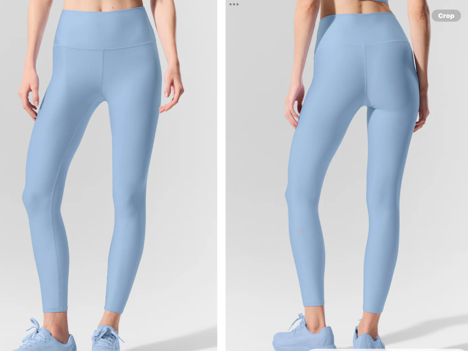 alo yoga 7/8 High Waist Airlift Legging in Seashell Blue, XS Excellent ...
