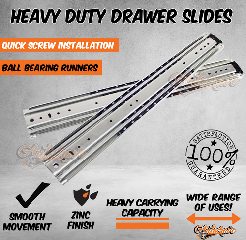 Heavy Duty Drawer Slides Full Extension 1500mm 150KG 4WD Fridge Trailer ...