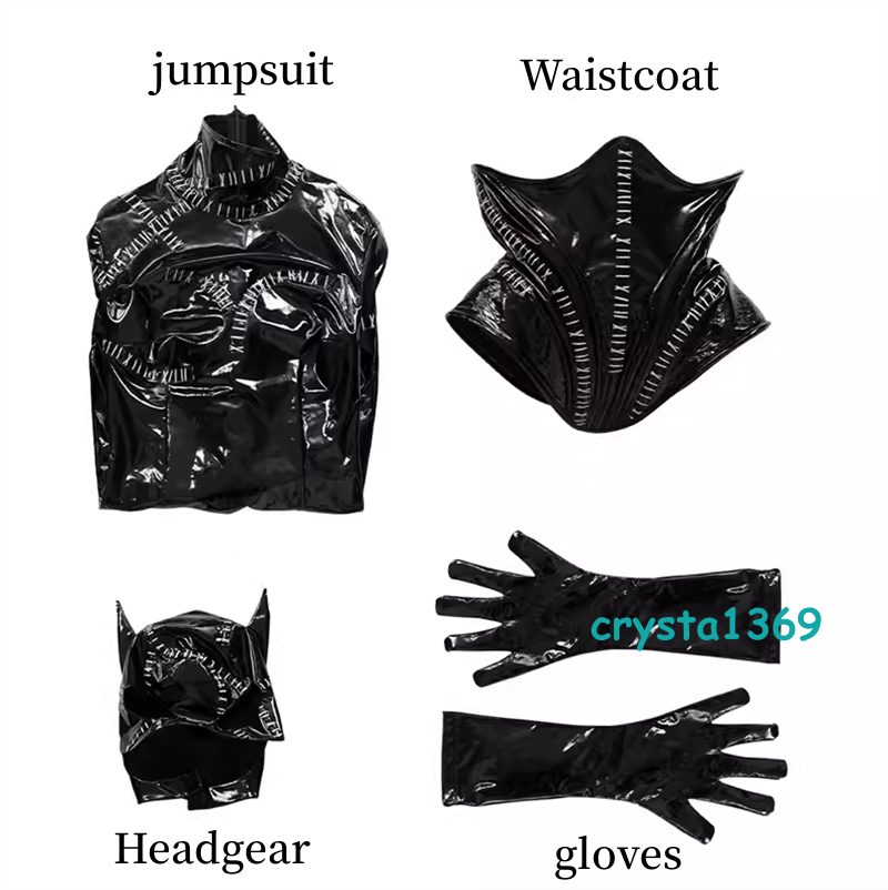 Women Fullbody Black Catwoman Halloween Cosplay Costume Mask Whip ...
