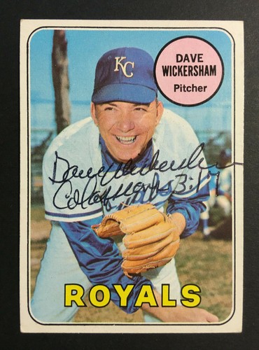 Dave Wickersham Royals signed 1969 Topps baseball card #647 Auto ...