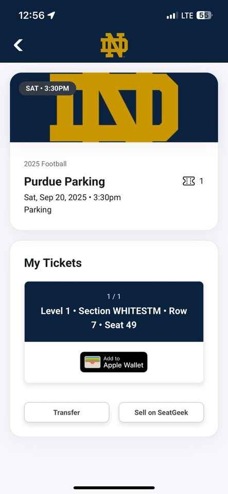 Notre Dame vs Purdue Football Tickets FREE ELECTRONIC DELIVERY | eBay