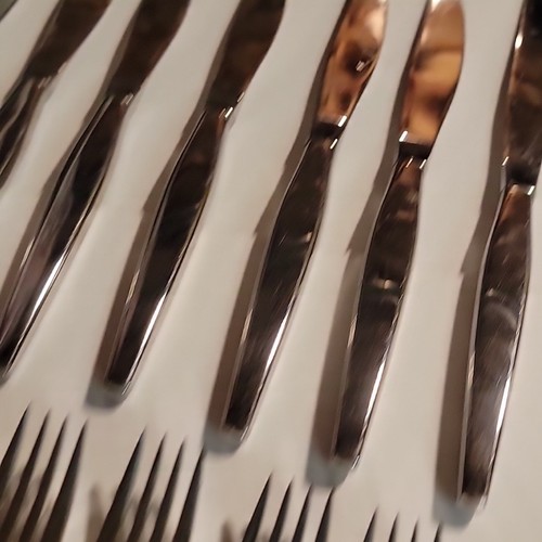 Vintage ONEIDA COMMUNITY SATINIQUE Stainless Flatware OLDER Pattern Lot ...