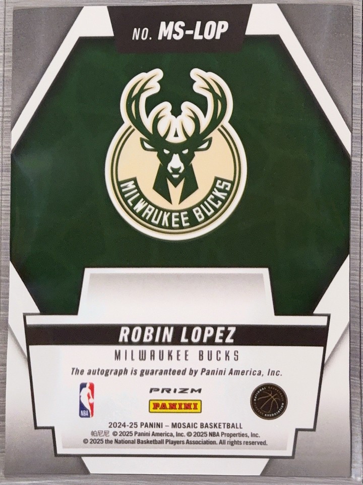 2024-25 Panini Mosaic - Scripts Robin Lopez, Robin Lopez #MS-LOP (AU ...