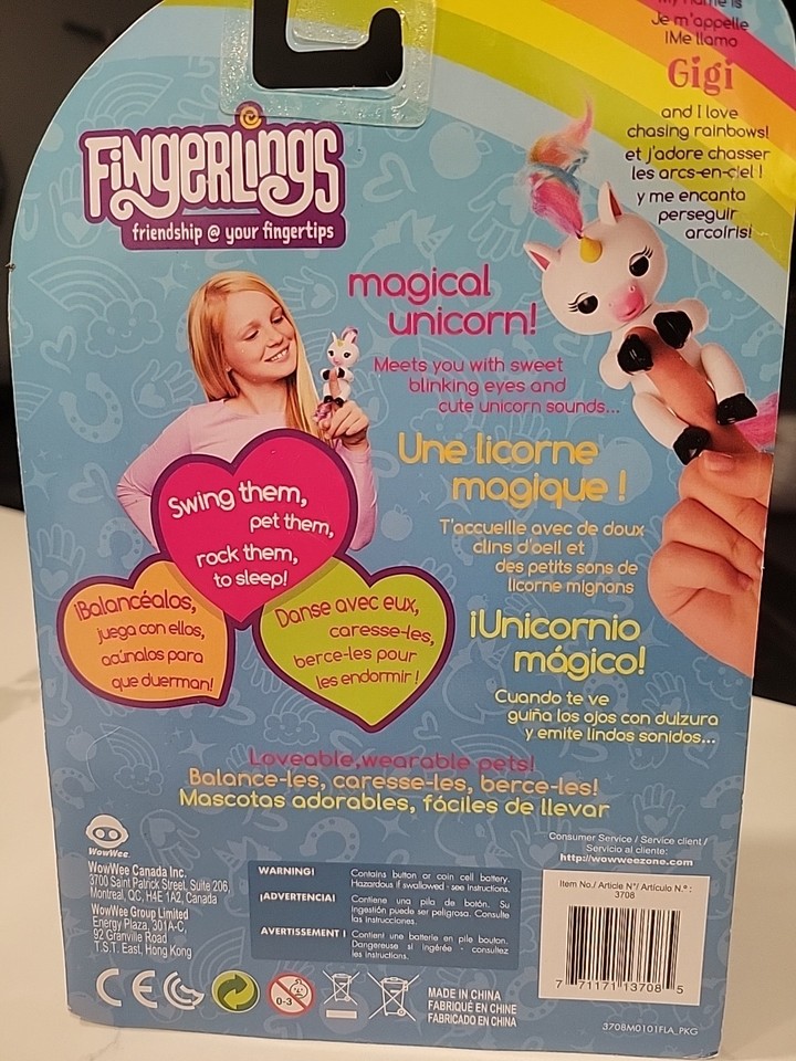 AUTHENTIC W0WWEE FINGERLINGS BABY UNICORN GIGI TOYS R US (SEE DETAILS ...