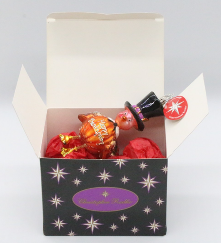 Christopher Radko Talking Trotter Turkey Ornament With Box & Tag | eBay