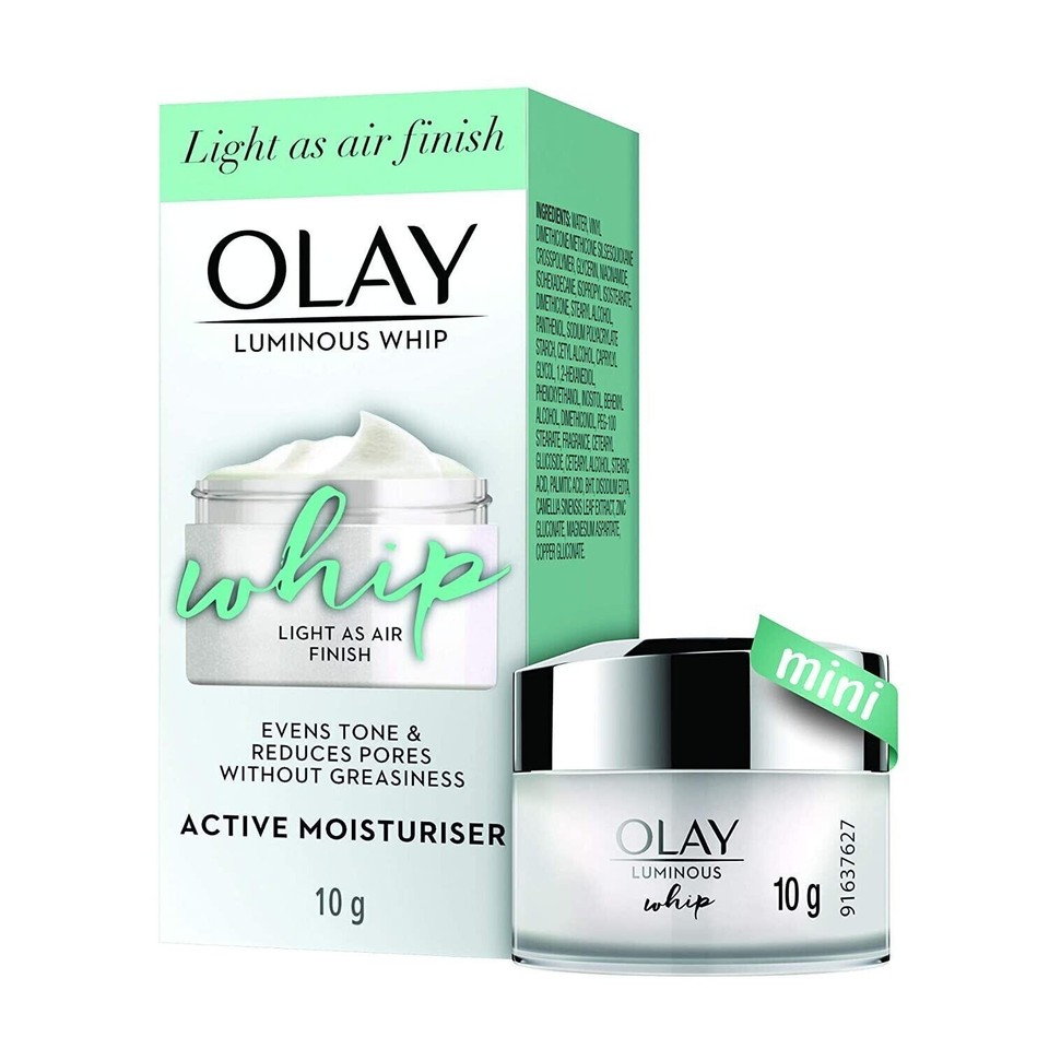 Olay Ultra Lightweight Moisturiser Luminous Whip Mini Day Cream non SPF ...