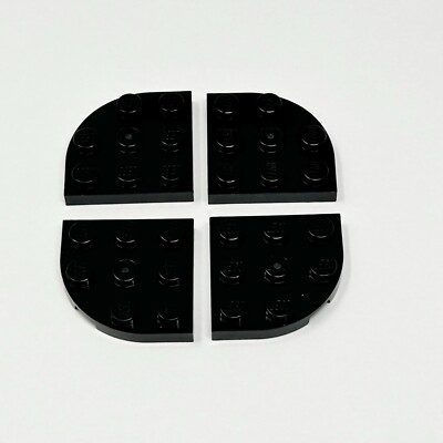 30357 LEGO Parts Plate Round Corner 3x3 BLACK (4) | eBay