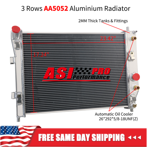 3 Rows Radiator For Chevy Corvette C6 6.0L 6.2L 7.0L Engines 2005-2013 ...