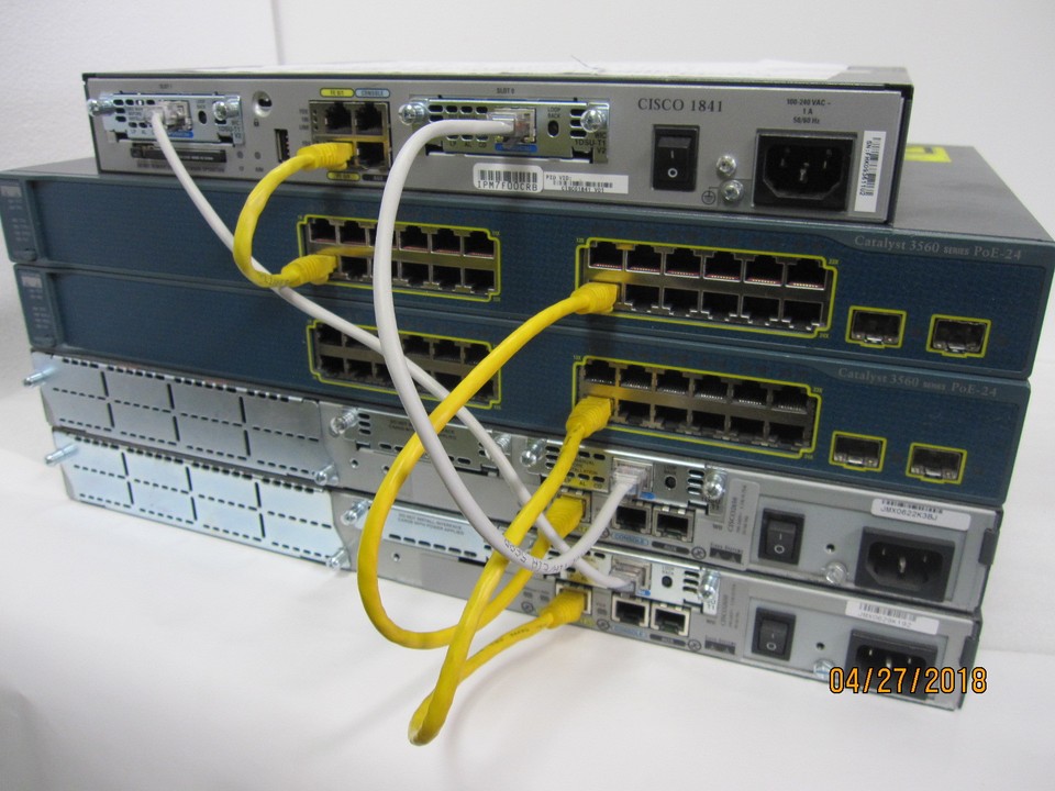 Cisco CCNA CCNP Lab Kit 1x1841IOS 15.1,2x 2600XM 2x 2960-24,3560 #1 ...