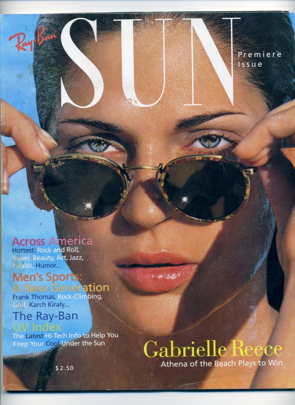 Ray-Ban SUN Magazine Premiere Issue 1994 Gabrielle Reece Cover | eBay