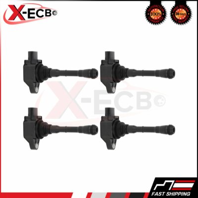 4 UF659 Ignition Coil Pack for Nissan Juke 2011 2012 2013 2014 2015 ...