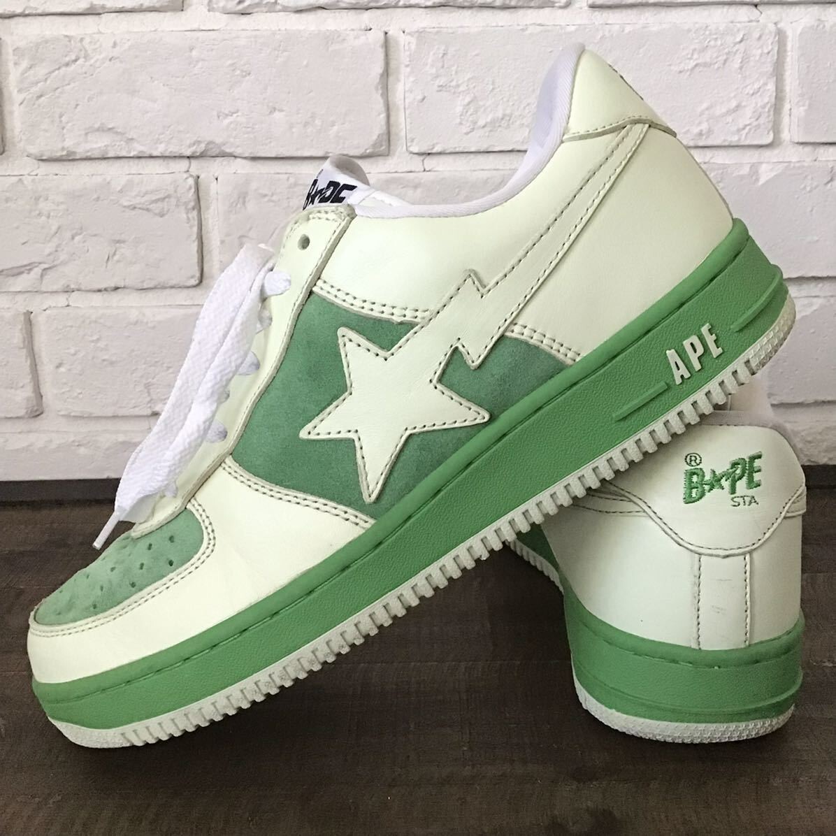 Leather x suede BAPE STA sneakers a bathing ape shoes… - Gem