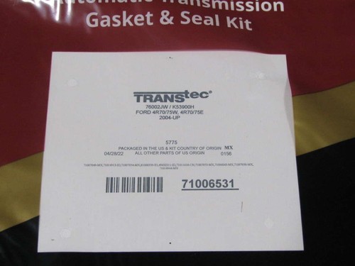 Transtar Transtec 5775 Overhaul Kit 4R70W 4R75W 4R75E Automatic ...