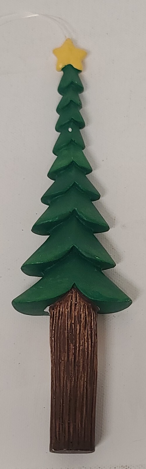 Christmas Tree Ornament Santa Claus Golden Yellow Star Topper Old Man ...