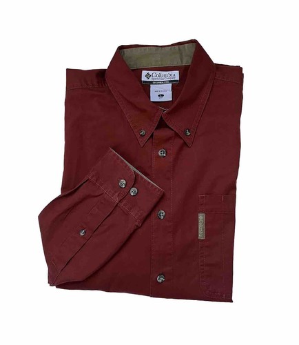 Vintage Men’s Columbia Casual Long Sleeve Rust Color Shirt In A Size L ...