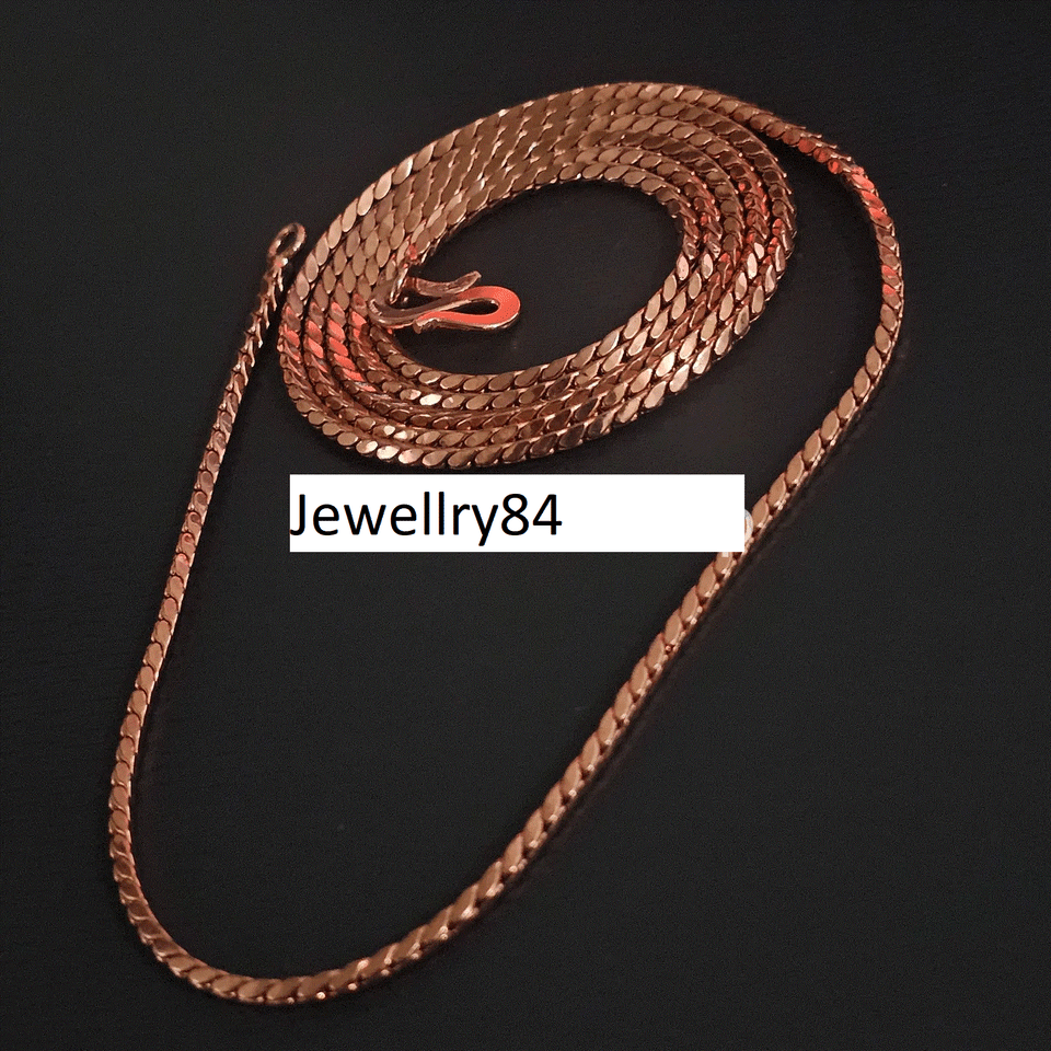 100 % Pure Copper Chain necklace Pure Copper Wheat chain jewelry Chain ...