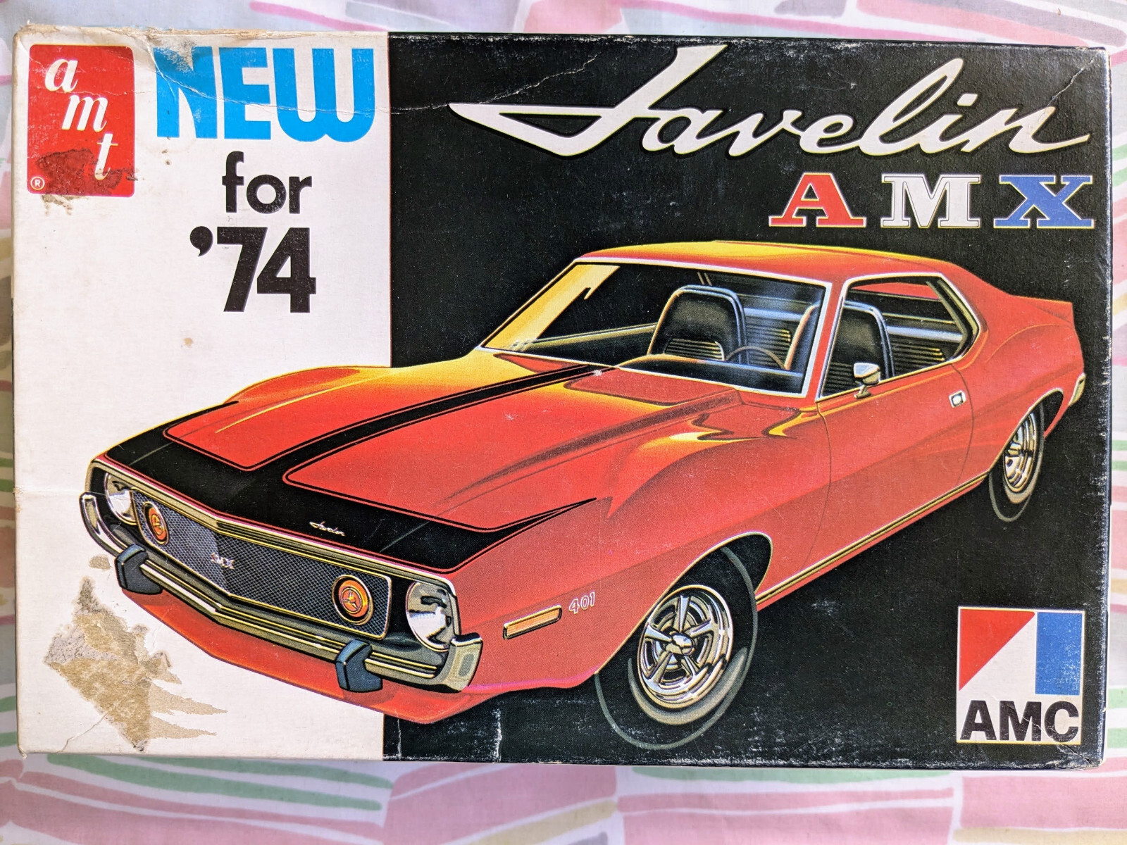 *SUPER RARE! **ORIGINAL VINTAGE AMT 1974 JAVELIN AMX KIT **100% ...