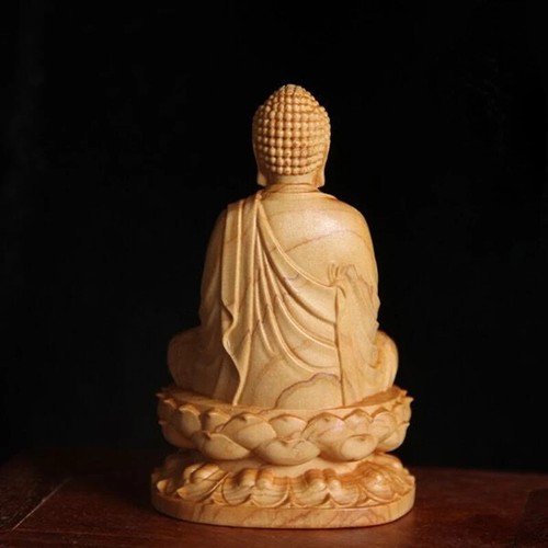 Taihang Cliff Cypress Wood Carved Bring Wealth and Good Luck Buddha ...