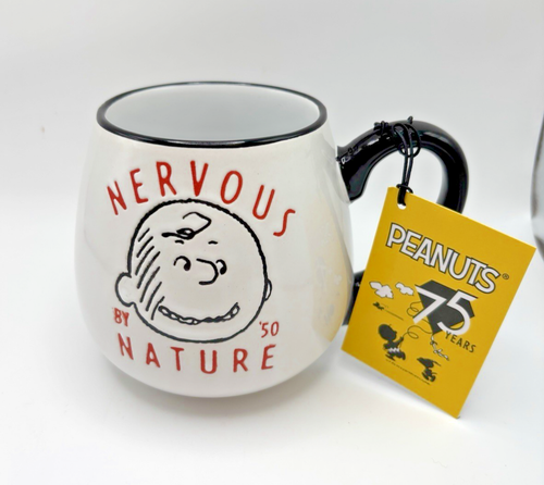 Peanuts 75 Years Charlie Brown NERVOUS by NATURE 20 oz Mug NWT | eBay