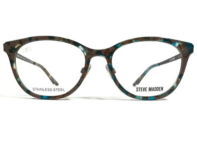 Steve Madden HAILEE TEAL TORTOISE Eyeglasses Frames Round Brown 53-18 ...