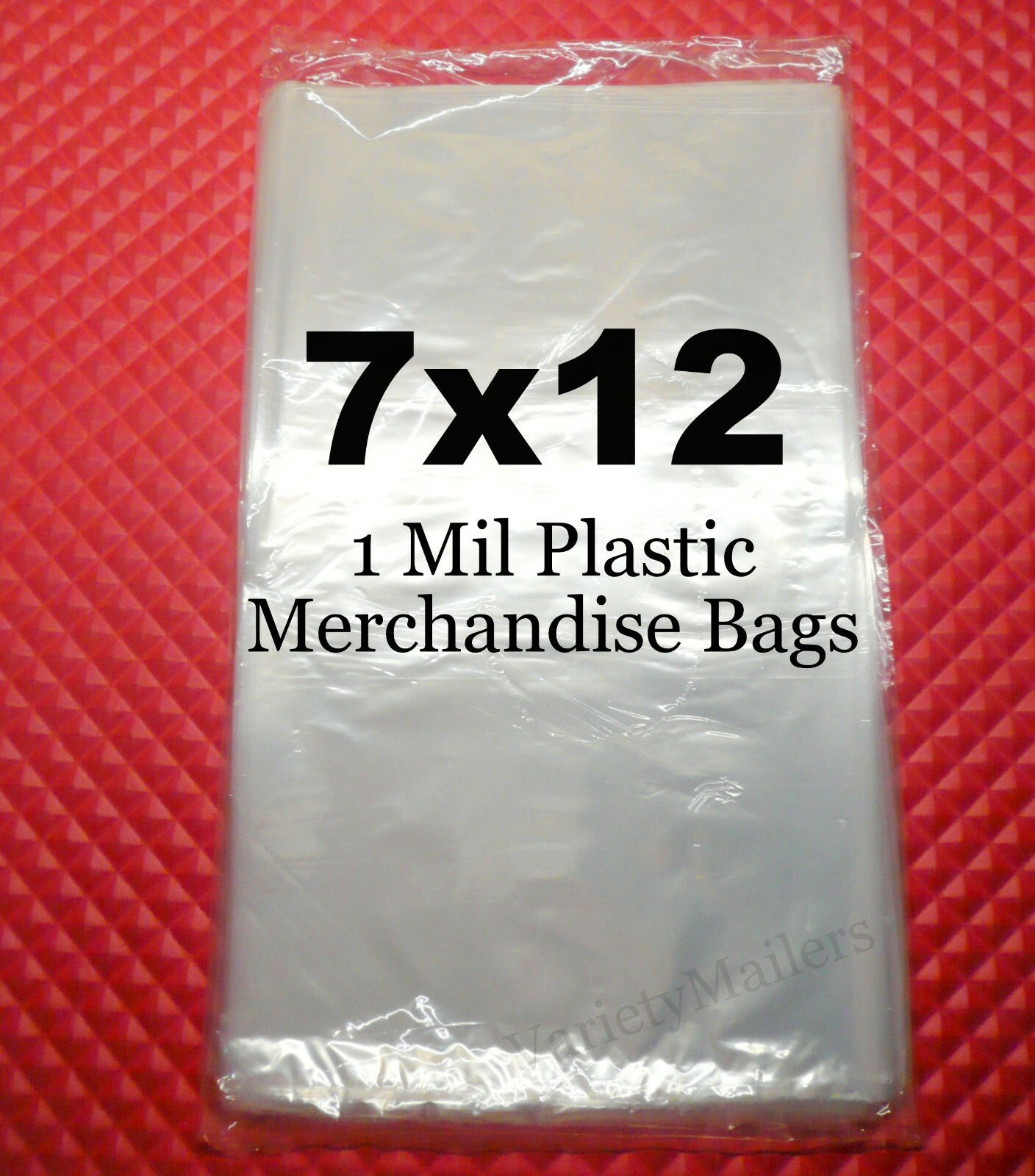 100 Plastic Merchandise Bags 7x12 Thin Clear 1 Mil Product Bags 7'' x ...