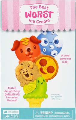 Exploding Kittens the Best Worst Ice Cream Strategic Card Game for Kids ...