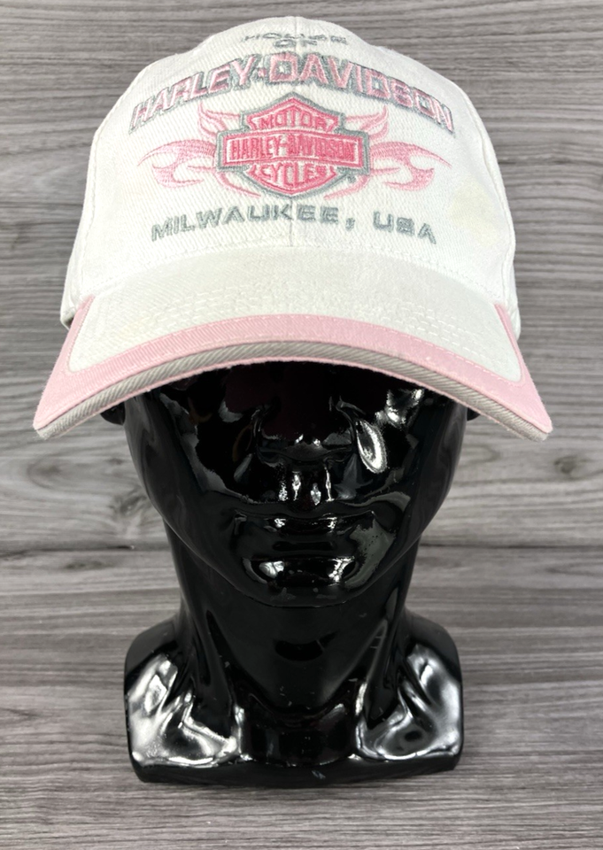 Harley Davidson Motorcycles Women Hat Cap One Size Adjustable Pink ...