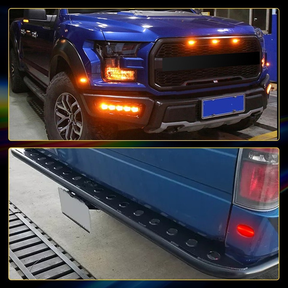 For Ford 2010-14 F150 SVT Raptor Smoked LED Fender Side Marker Lights ...