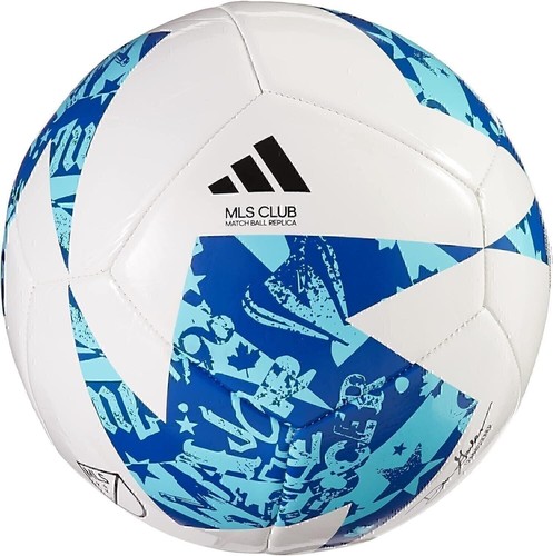 adidas MLS Club Soccer Ball, White/Blue/Bright Cyan, Size 3 | eBay