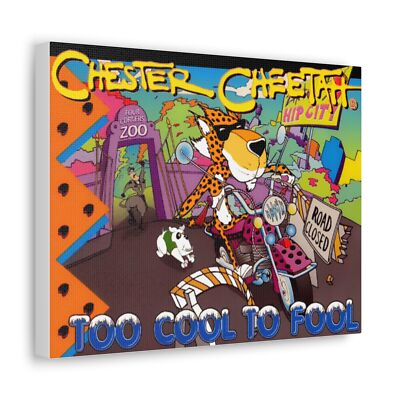 Chester Cheetah Too Cool to Fool SNES Box Art Cheetos Wall Art Canvas ...