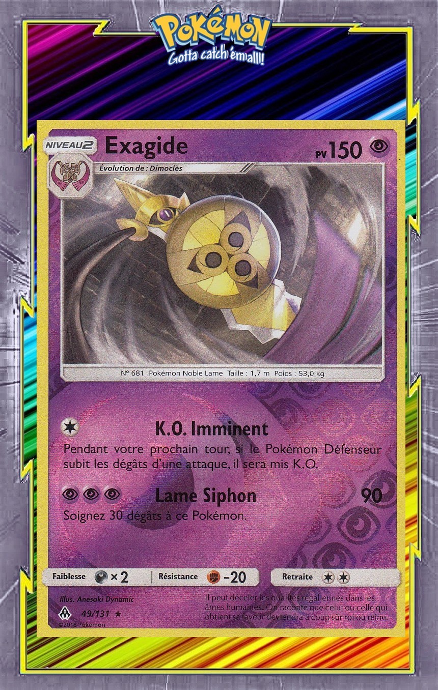 Exagide Reverse - SL06:Lumière Interdite- 49/131 - Carte Pokemon Neuve ...