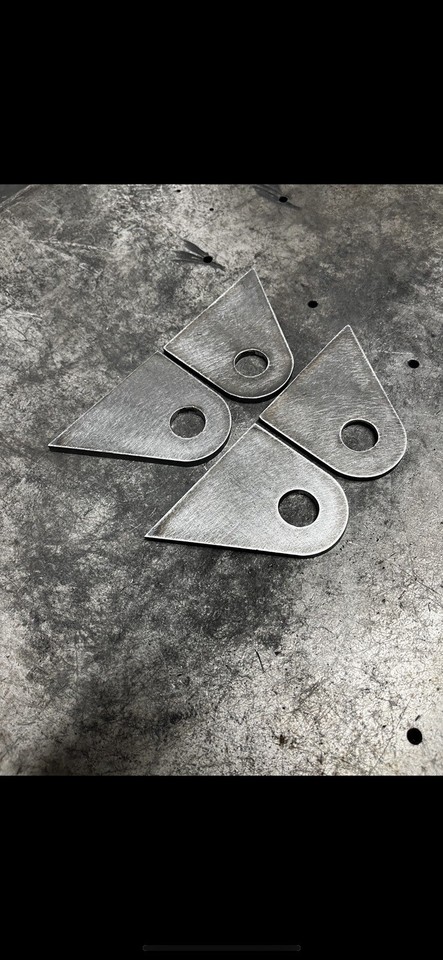 4 weld on traction bar frame mounts / weld on tabs 9/16” Bolt Hole | eBay