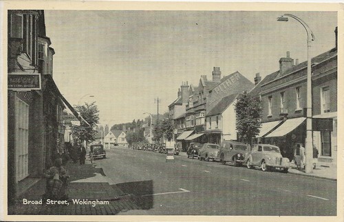 Berkshire, Broad Street Wokingham, photogravure postcard, by T.V.A.P ...