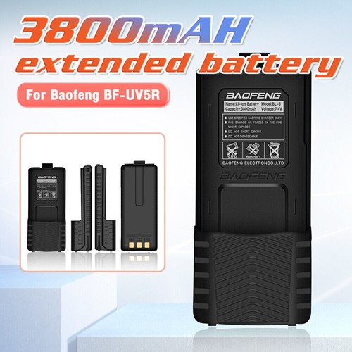 NEW BAOFENG BL-5 7.4V Extended 3800mAh Battery for UV-5R BF-F8 UV-5R ...