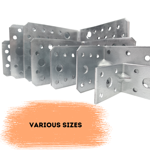 HEAVY DUTY Galvanized Steel Corner Brackets Reinforced Angle Braces ...