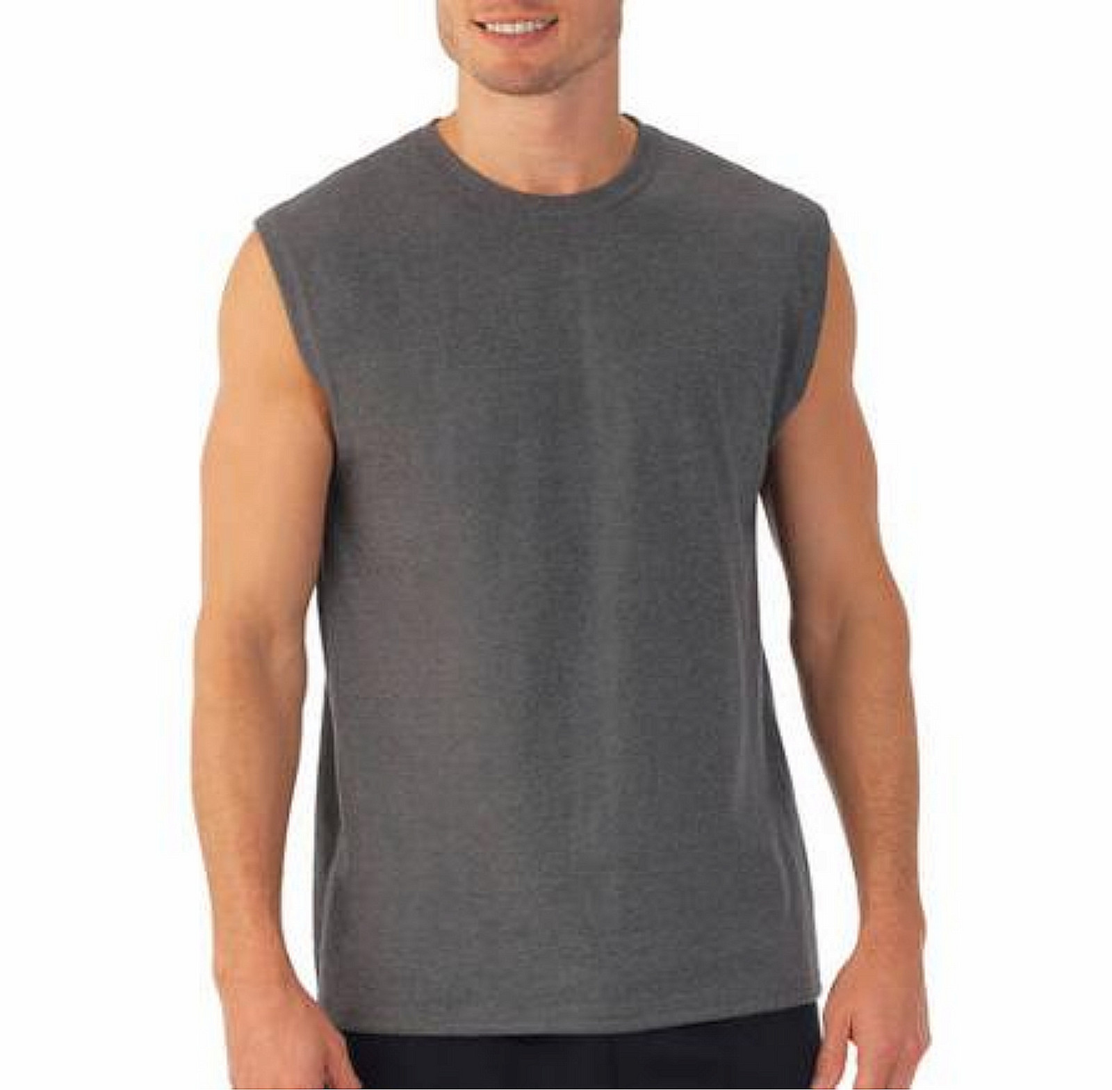 Mens Sleeveless Muscle Tee Cotton Solid Blank Tank T Shirt Hot Summer ...