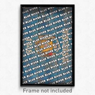 Blue River Wisconsin Poster (WI City Souvenir 11x17 Town Print) | eBay