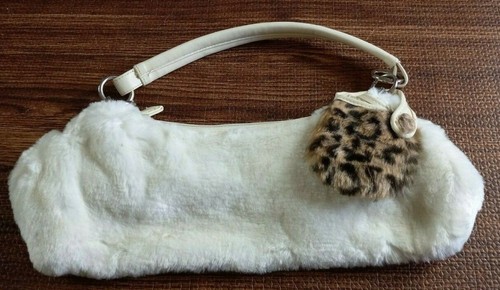 Rabbit fur White Purse Handbag EUC | eBay