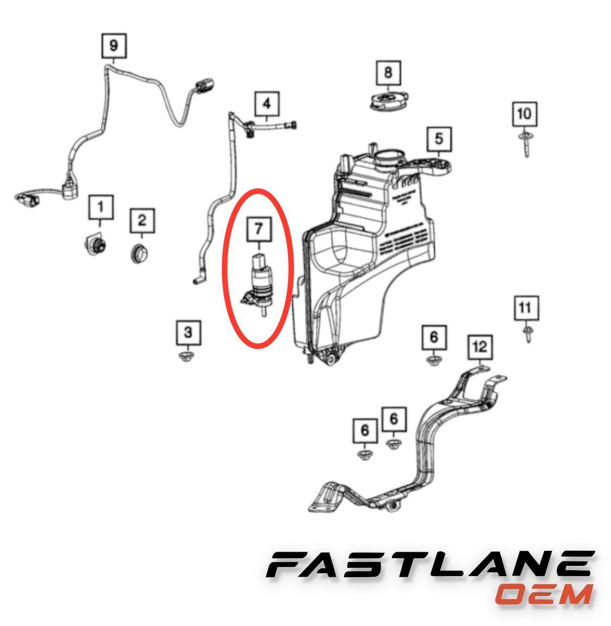 Windshield Washer Pump-Sport, VIN: G Mopar 68397064AA for sale online ...