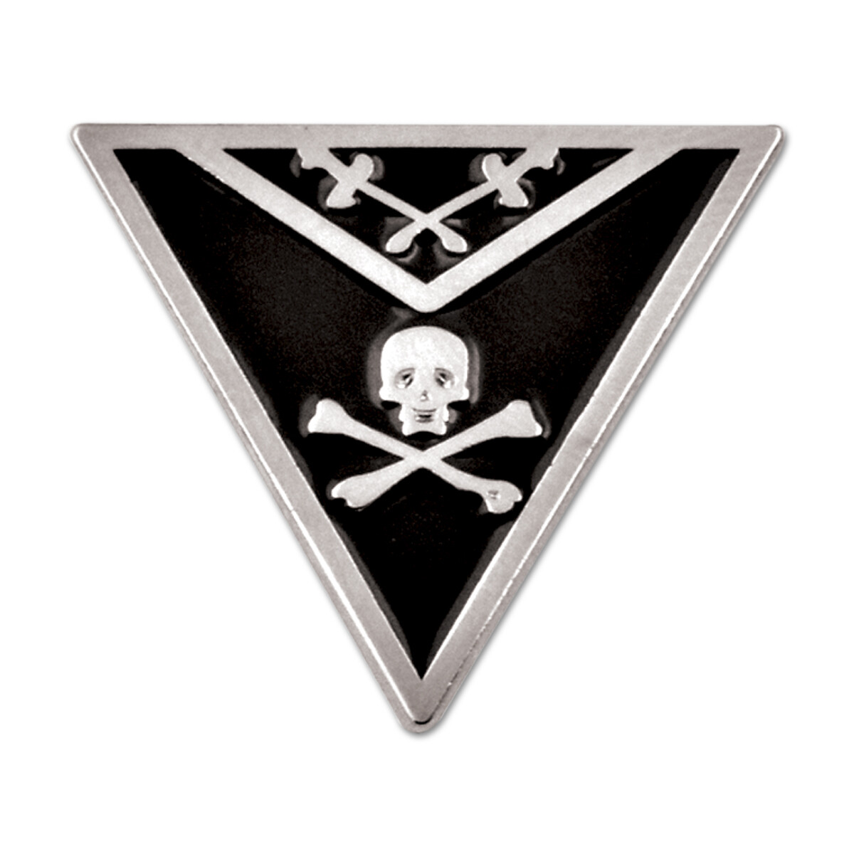 Knights Templar Apron Triangle Masonic Lapel Pin - [Black & Silver][7/8 ...
