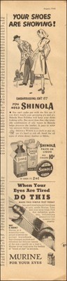1945 Vintage ad for Shinola 'Your Shoes Are Showing" Art Golf dress ...