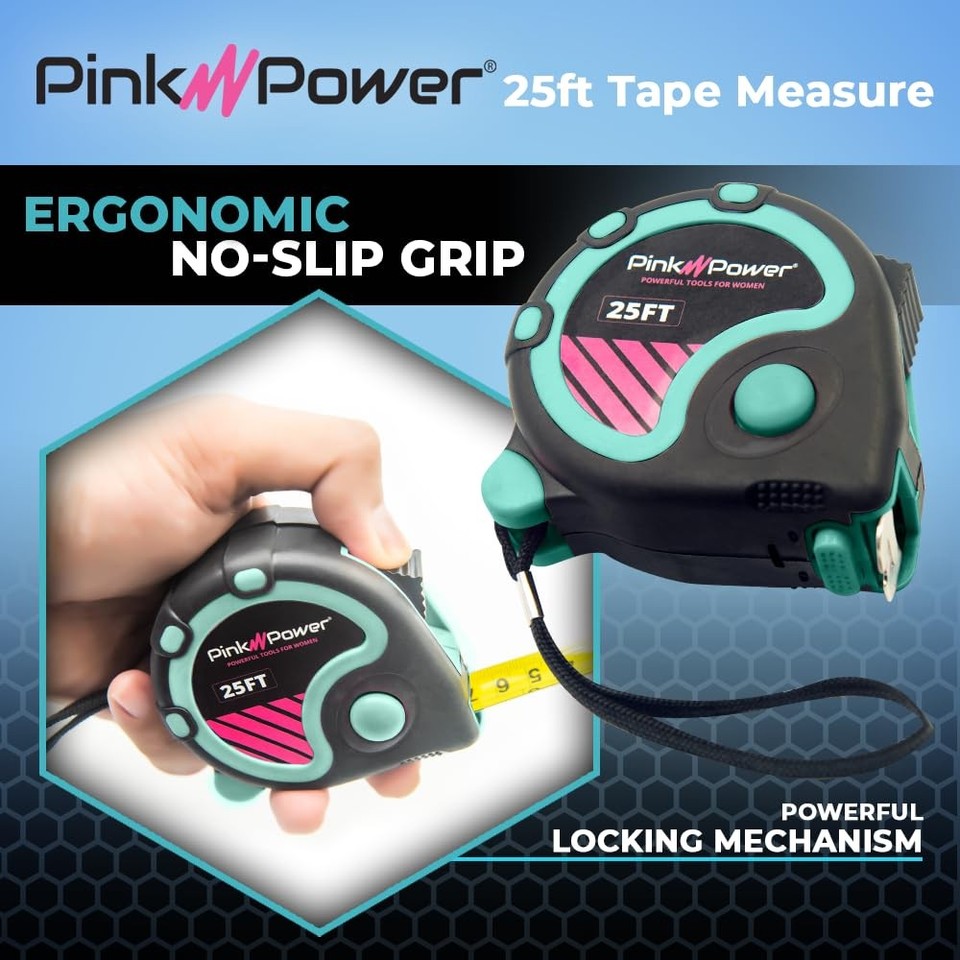 Tape Measure with Fractions – Blue Heavy-Duty Small Measuring Tape ...