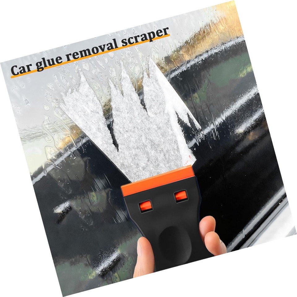Car Razor Blade Scraper Tool Set, 2PCS Plastic Vehicle Glass Scraper ...