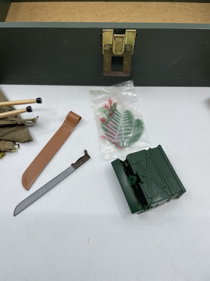 Vintage 1964 Hasbro GI JOE Wooden Wood Footlocker Clothes and ...