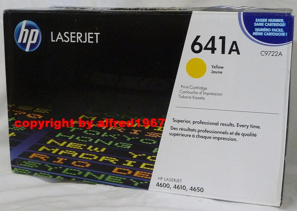 Original HP C9722A 641A TONER Laserjet LJ 4600 4610 4650 DT DTN ...