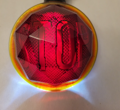 Vintage Faceted Red Glass Reflector Stop Light Cover | eBay