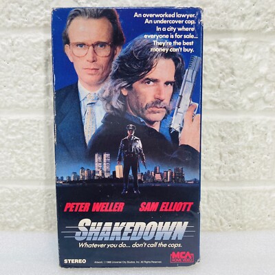 VTG‼ Shakedown VHS 1988 Peter Weller Sam Elliott Rare Classic MCA Home ...