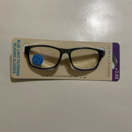 ICU Eyewear Screen Vision Filter Blue Light Reading Glasses +3.00 Blue ...
